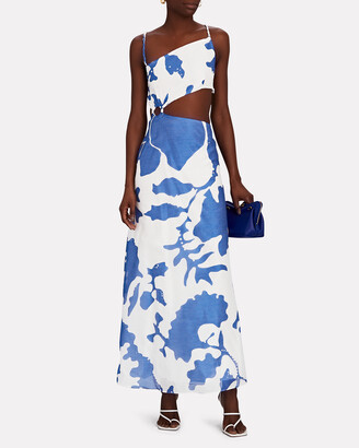 SIR the Label Vivi Asymmetric Cut-Out Maxi Dress - ShopStyle