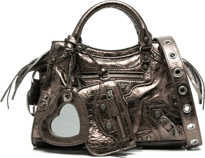 Balenciaga XS Neo Cagole metallic tote bag - ShopStyle