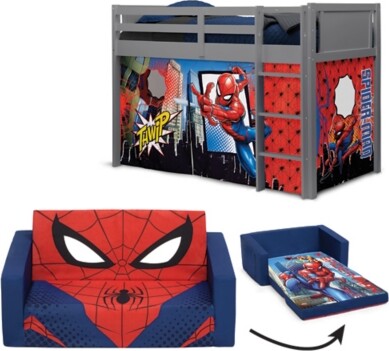 Delta Children Delta Children Low Twin Loft Bed and Marvel Spider-Man ...