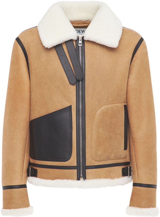 Loewe Shearling Aviator Jacket - ShopStyle Outerwear