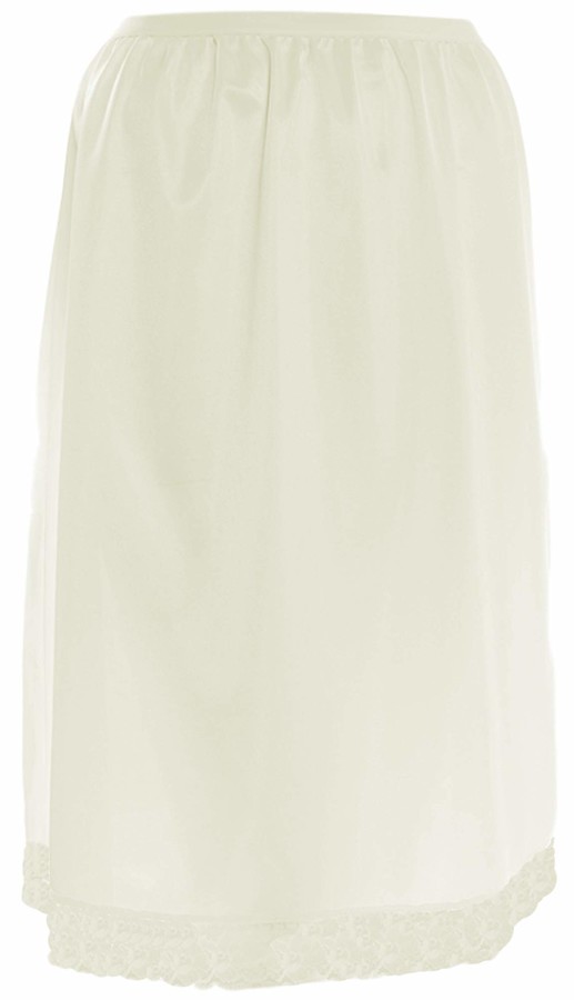 Kazco Ivory Anti-Static Half Slips in Various Lengths (34" Long UK 8-10 ...