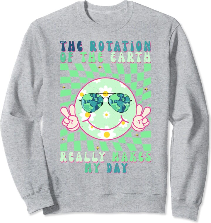 Cute Earth Day 2024 Tees Retro Groovy The Rotation Of The Earth Really ...