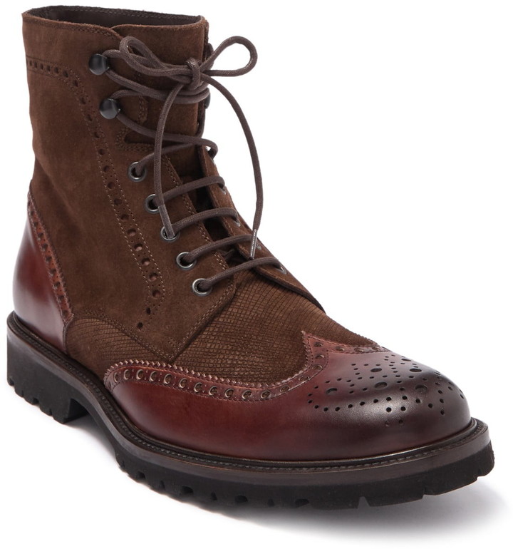 Magnanni Enzo II Leather Wingtip Boot - ShopStyle