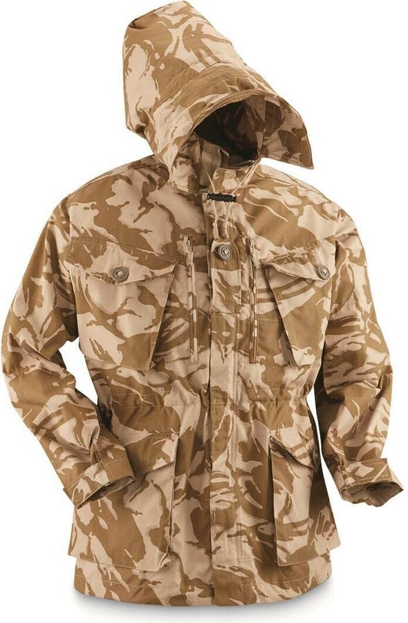 British Army Mens Military Jacket Original Hooded Desert Camouflage ...