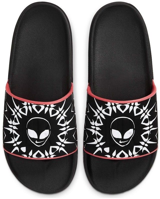 Nike Offcourt slider in black alien swoosh print - ShopStyle Sandals