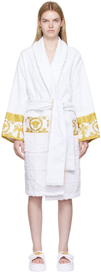 Versace Underwear White 'I Heart Baroque' Robe - ShopStyle