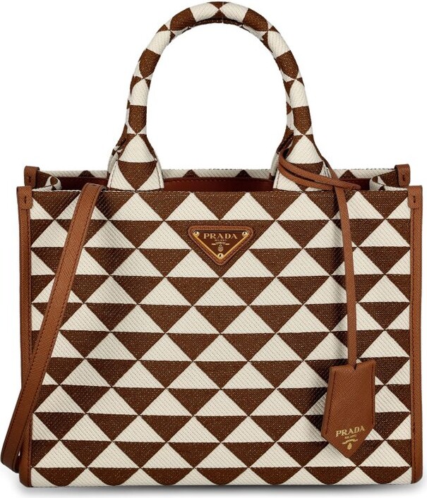 Prada Logo Patch Small Symbole Tote Bag - ShopStyle