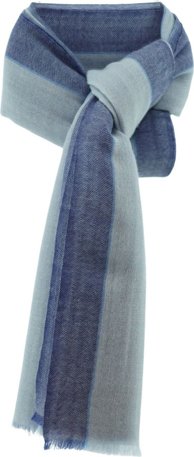 Scarves by Franci Men's Arctic Ice Cashmere Blue Scarf - Unisex - ShopStyle