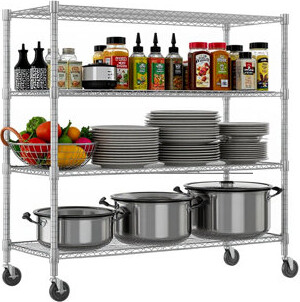 Rebrilliant Heavy Duty Storage Shelves, 5 Tier Wire Shelving Unit With ...