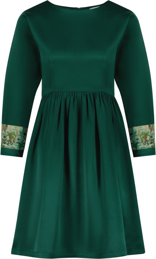 Dhara Sheth Dubai Women's Nature Unwrapped Pleated Mini Dress - Green ...