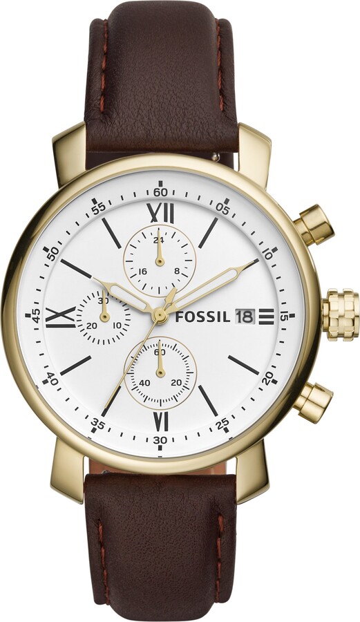 Fossil Men's Rhett Chronograph, Gold-Tone Stainless Steel Watch - ShopStyle