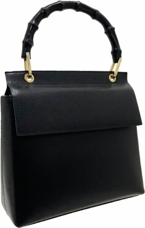 Gucci Bamboo leather handbag - ShopStyle Shoulder Bags