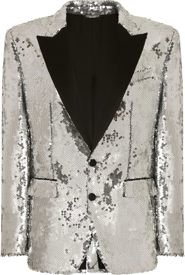 Dolce & Gabbana Sequin-Embellished Tuxedo Jacket - ShopStyle