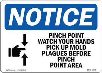 SignMission Pinch Point Watch Your Hands Sign with Symbol - ShopStyle Desks