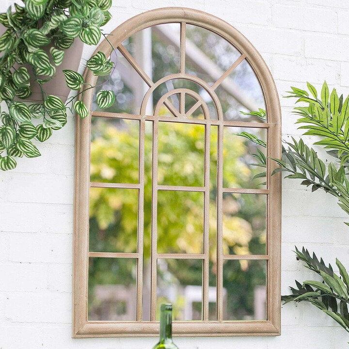Aston & Wold Aston Wold Garden Arch Outdoor Mirror, Stone Effect Stone ...
