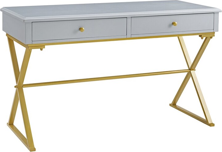 Linon Furniture Linon Campaign 2 Drawer Desk - ShopStyle