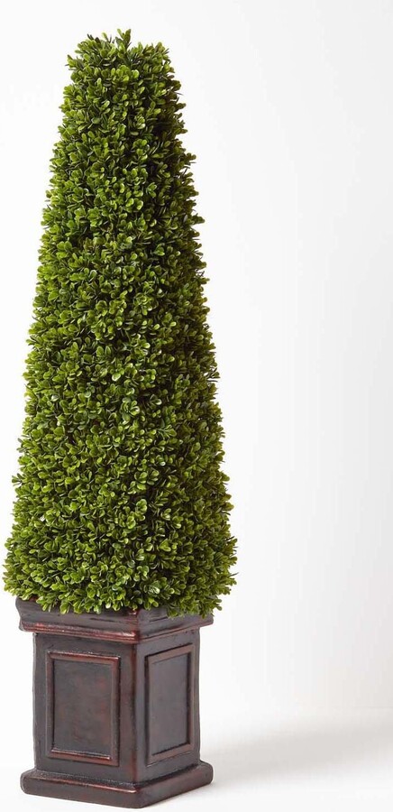 Homescapes Green Artificial Tower Boxwood Topiary Tree, 3Ft - ShopStyle ...