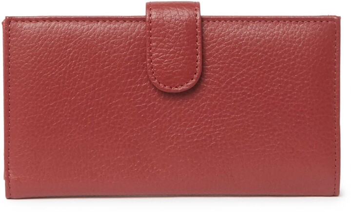 MUNDI SMALL LEATHER GOODS MUNDI Slim Leather Clutch Continental Wallet ...