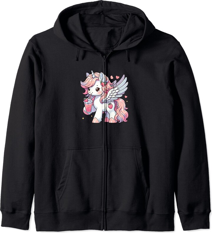 Cute Kawaii Mythical Creatures Drinking Milk Co. Cute Japanese Kawaii ...