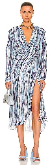 IRO Iniam Midi Dress in Blue - ShopStyle