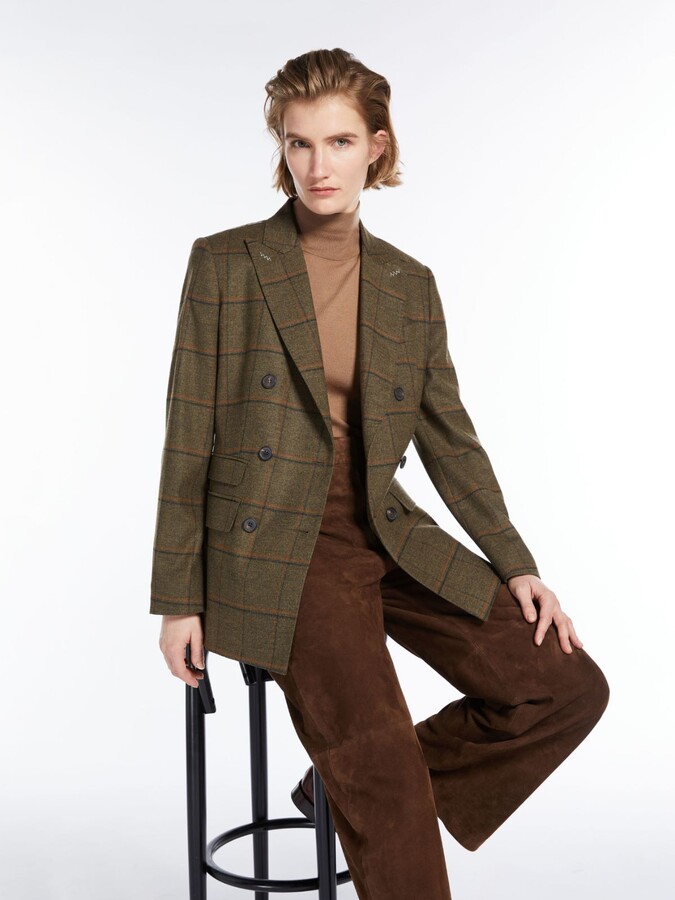 Max Mara Saxony wool and cashmere blazer - ShopStyle