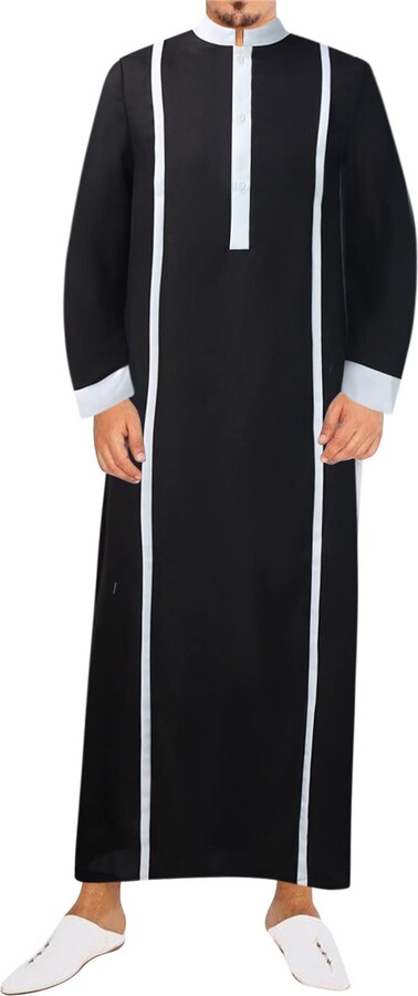 Vhersily Muslim Robe Man Muslim Kaftan Abaya Man Arabic Saudi Ethnic ...