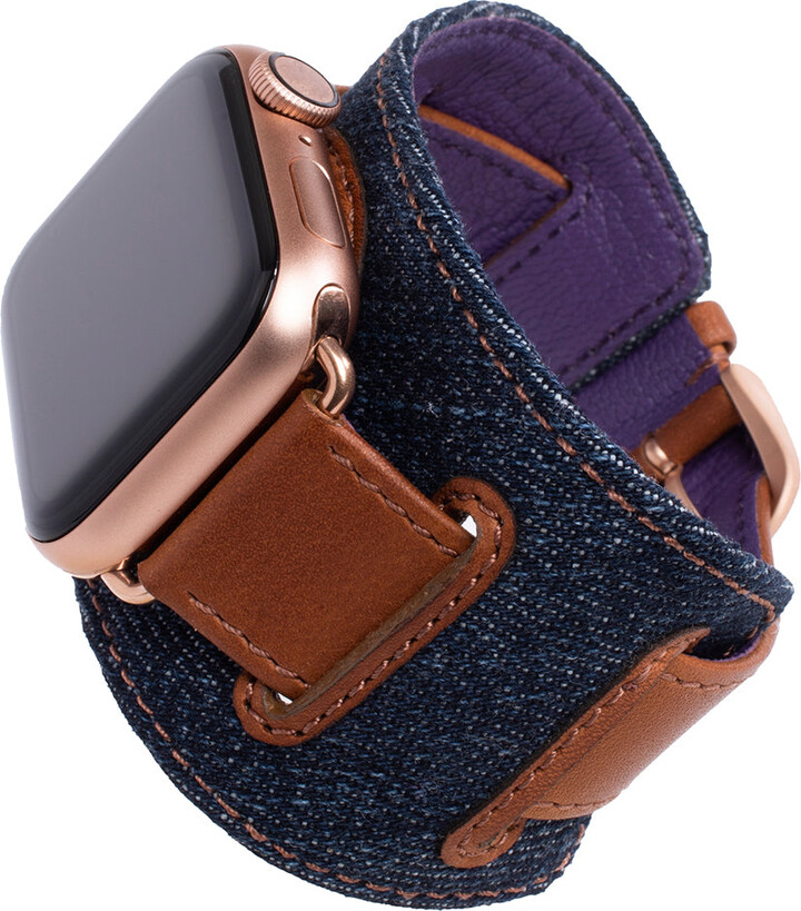 Chalonne Women's Black Madison - Brown Leather & Denim Luxury Apple ...