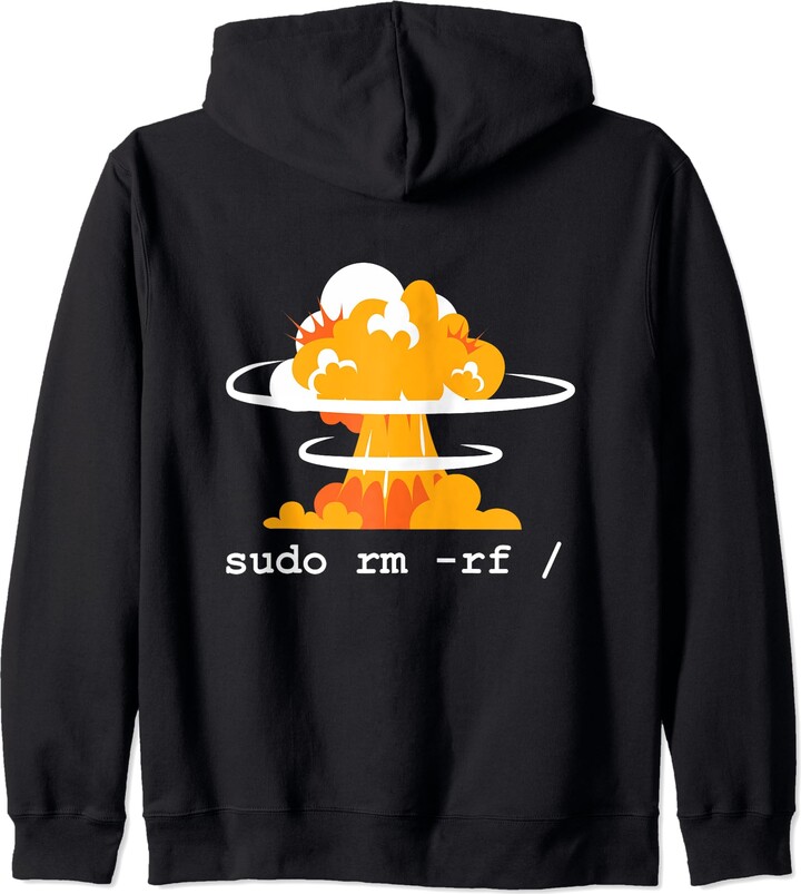 Linux Designs by Fasaza Linux - Funny Linux Command Sudo RM RF for Men Women Linux Zip Hoodie ...