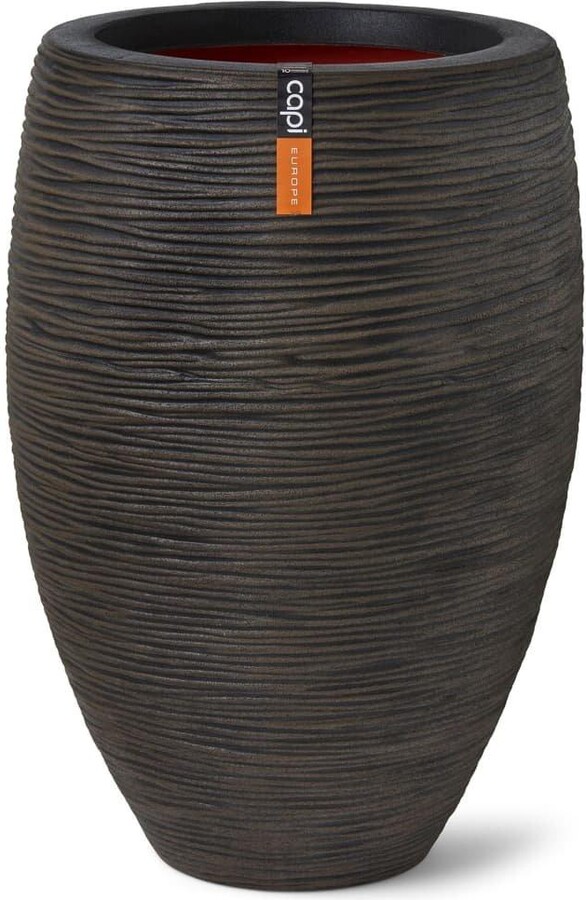 Berkfield Home Capi Vase "Nature Rib" Elegant "Deluxe" 45x72 cm Dark ...