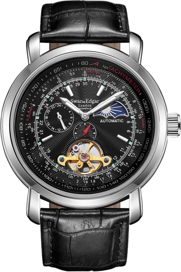 Swan & Edgar Limited Edition Hand Assembled Moonface Automatic Watch ...