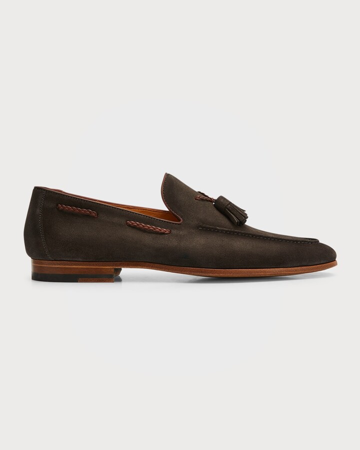 Magnanni Men's Suede Tassel Loafers - ShopStyle