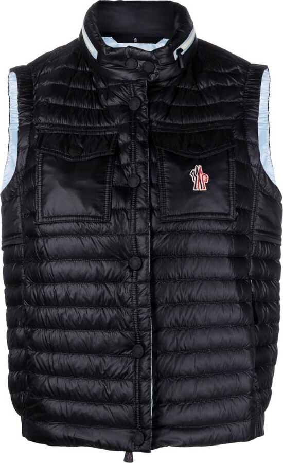MONCLER GRENOBLE Padded Logo-Patch Gilet - ShopStyle Vests