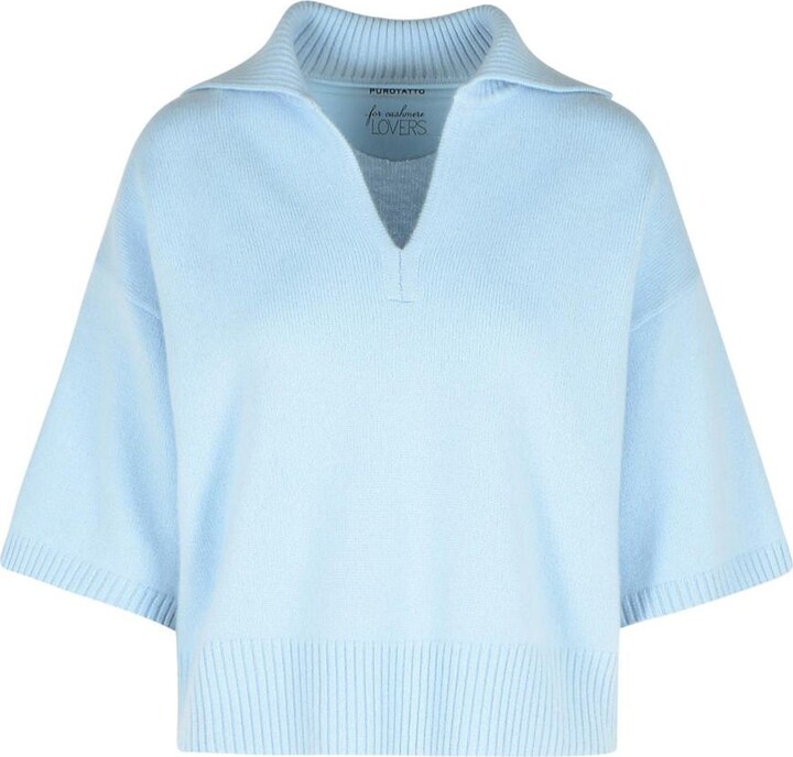 Purotatto Light Blue Cashmere Sweater - ShopStyle