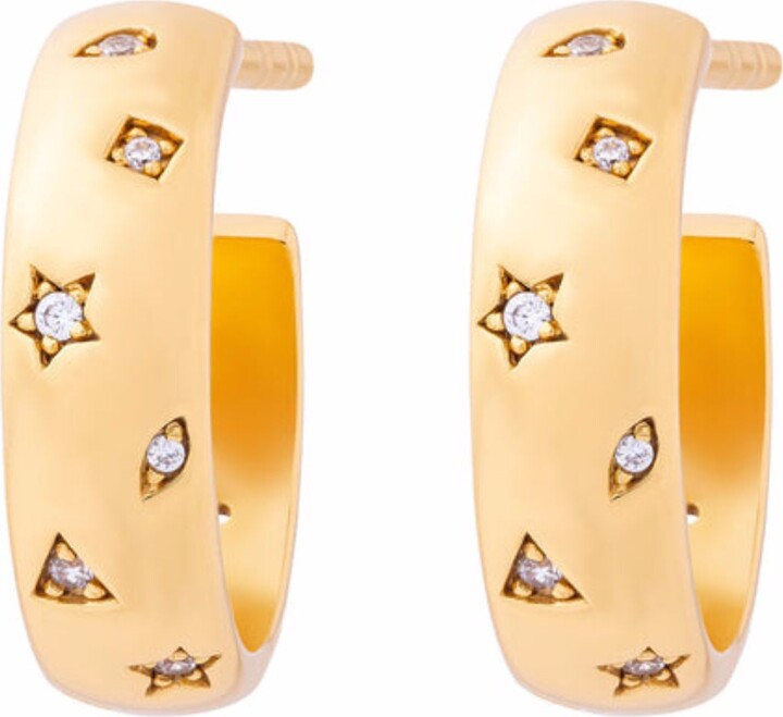 Cartilage Cartel Women's Cosmo Hoops Gold - ShopStyle Earrings