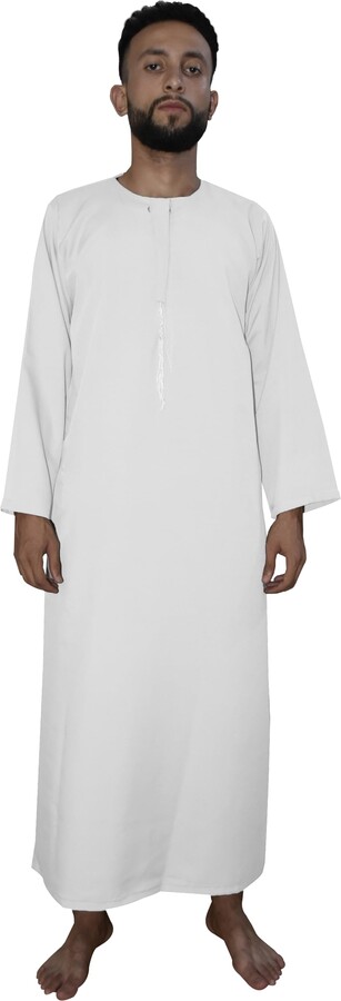 bonballoon White Thoub Saudi UAE Mens Desert Style Men Thobe Jilbab ...