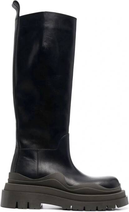 Bottega Veneta The Tire Boot Black - ShopStyle