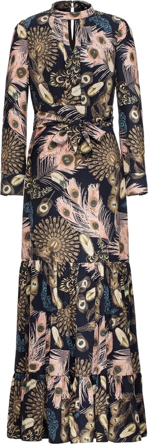 Smart and Joy - Bohemian Feather Print Maxi Dress - ShopStyle