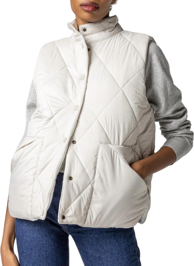 Lilla P Reversible Snap Front Vest In Opal - ShopStyle