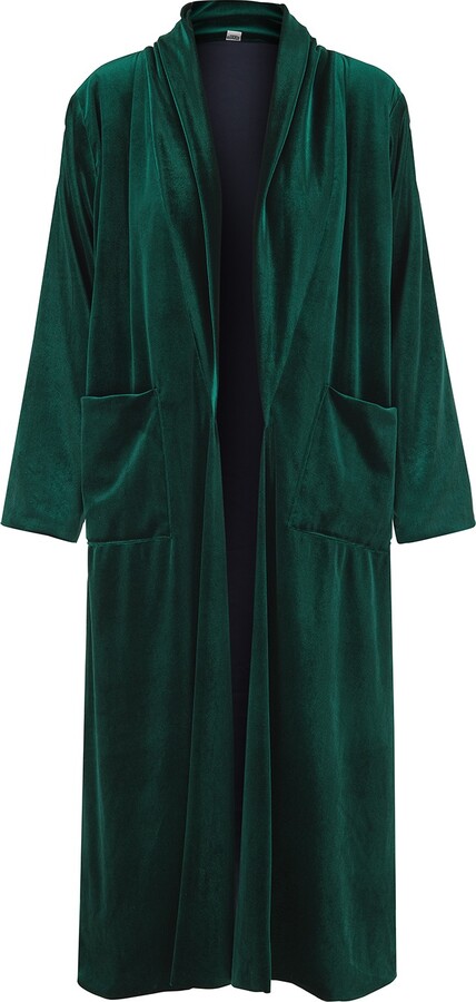 GUARDI - Hermione Emerald Velvet Duster - ShopStyle Casual Jackets