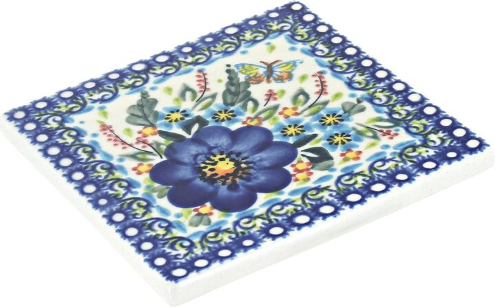 Blue Rose Pottery Blue Rose Polish Pottery Garden of Blue Tile ...