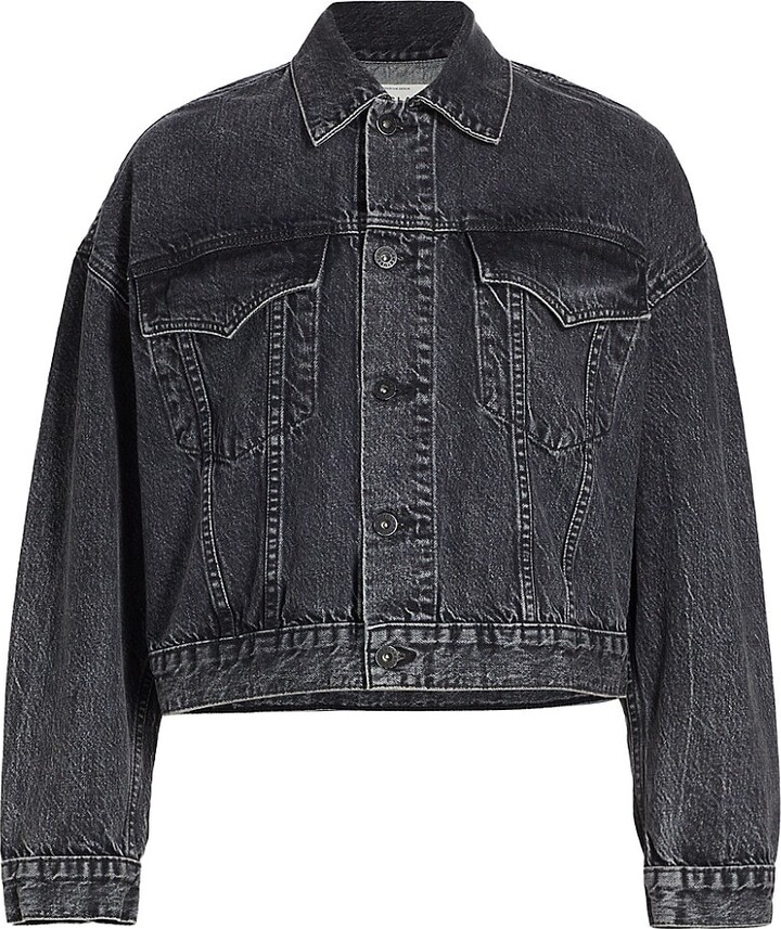 SLVRLAKE Detroit Denim Crop Trucker Jacket - ShopStyle