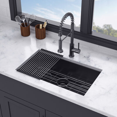 Rainlex 30'' L Undermount Single Bowl Stainless Steel Kitchen Sink ...