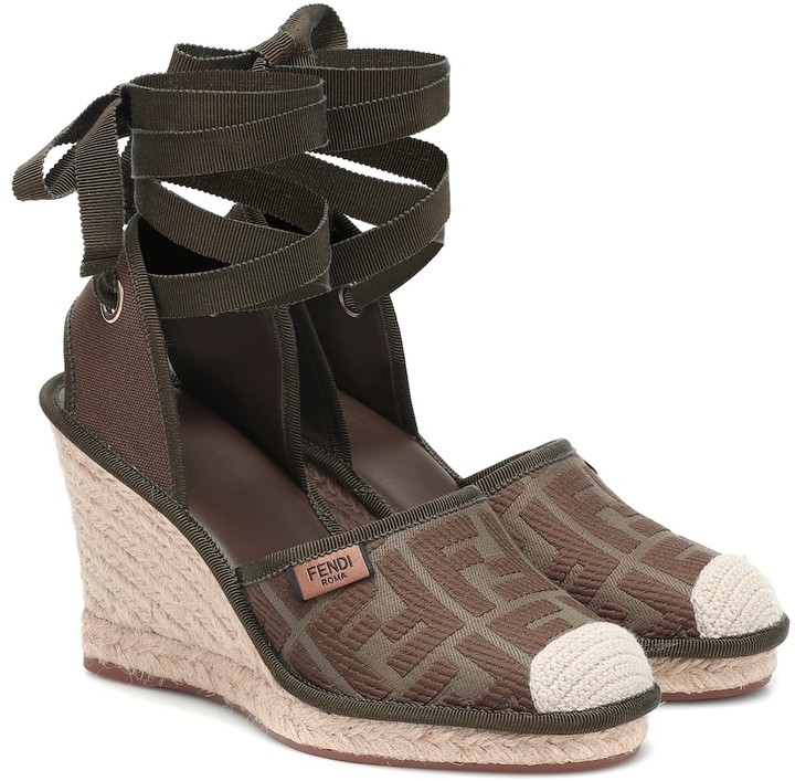 Fendi Roma wedge espadrilles - ShopStyle