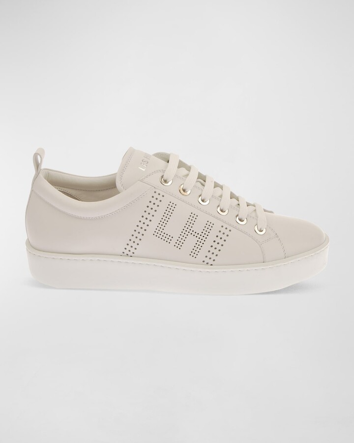 Les Hommes Men's LH-Logo Leather Low-Top Sneakers - ShopStyle