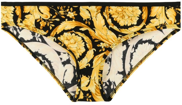 Versace Barocco print briefs - ShopStyle Panties