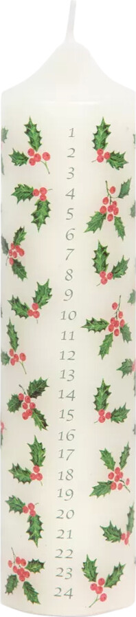 Talking Tables Holly Advent Pillar Candle - ShopStyle