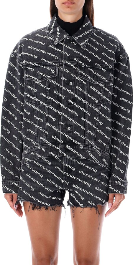 Alexander Wang Logo Denim Jacket - ShopStyle