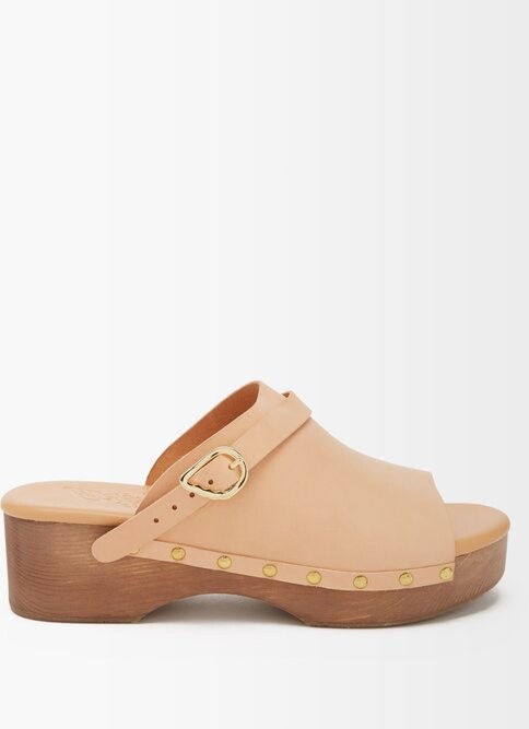 Ancient Greek Sandals Open-toe Leather Clogs - ShopStyle