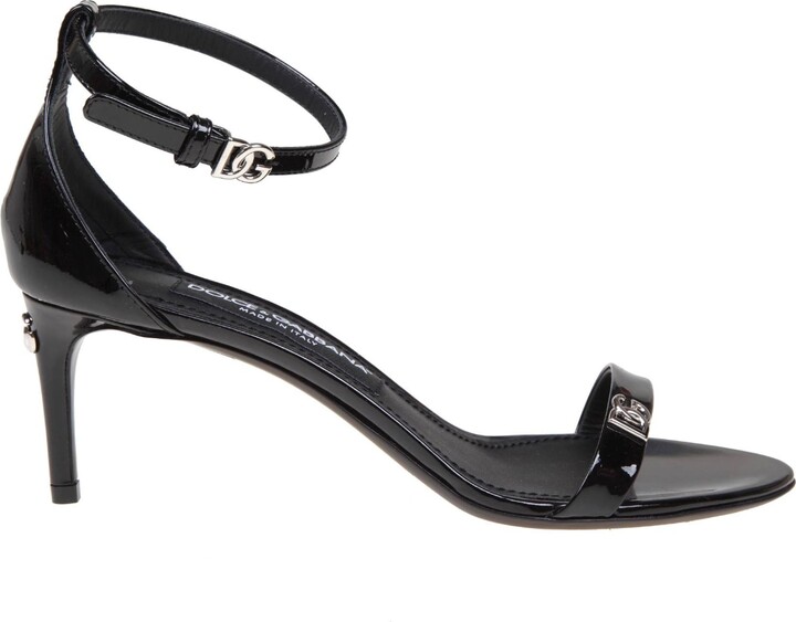 Dolce & Gabbana Black Patent Sandal - ShopStyle