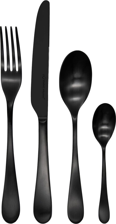 Studio William Black Satin Mulberry 24-Piece Cutlery Set - ShopStyle